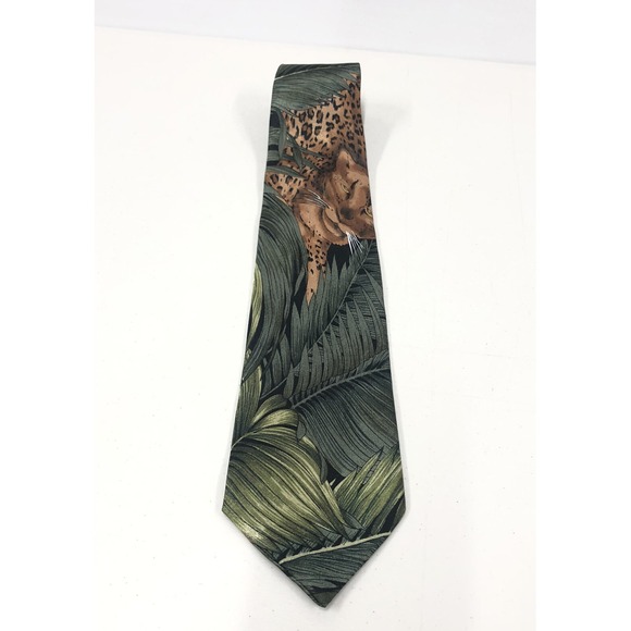 Accessories | Kinsmiths Mens Tie Hand Tailored Jungle Leopard Mountain ...